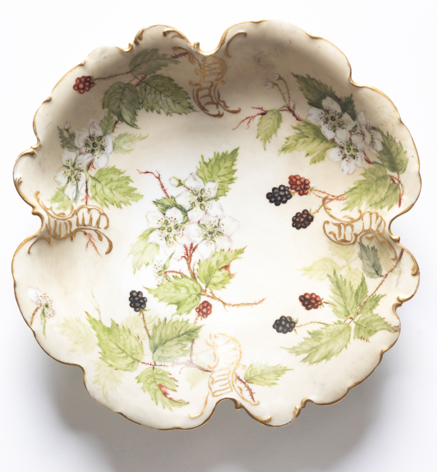 Emily Cole, Untitled (Plate with Blackberry Blossoms) , ca. 1910 ...